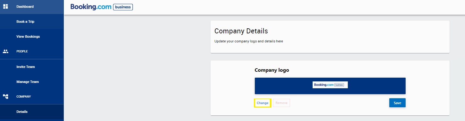 How to change your company logo – Booking.com for Business